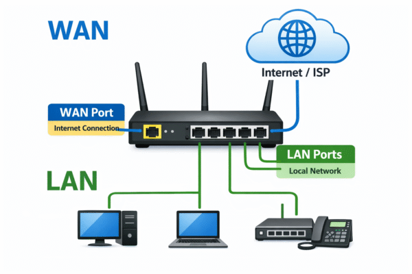 What Is a WAN Port? WAN vs LAN and Dual-WAN Guide