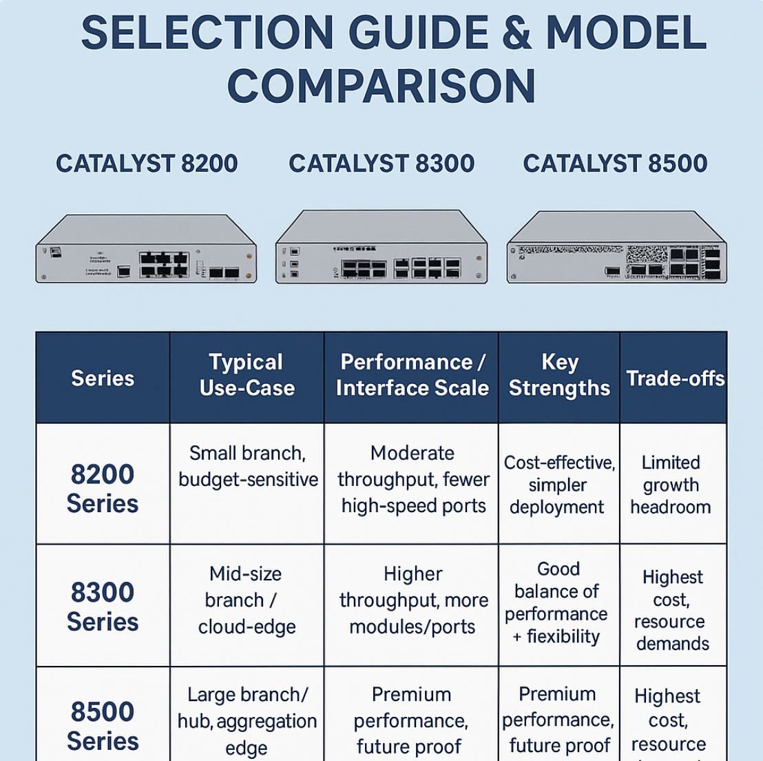 Cisco Catalyst 8000 Series Router Selection Guide & Comparison