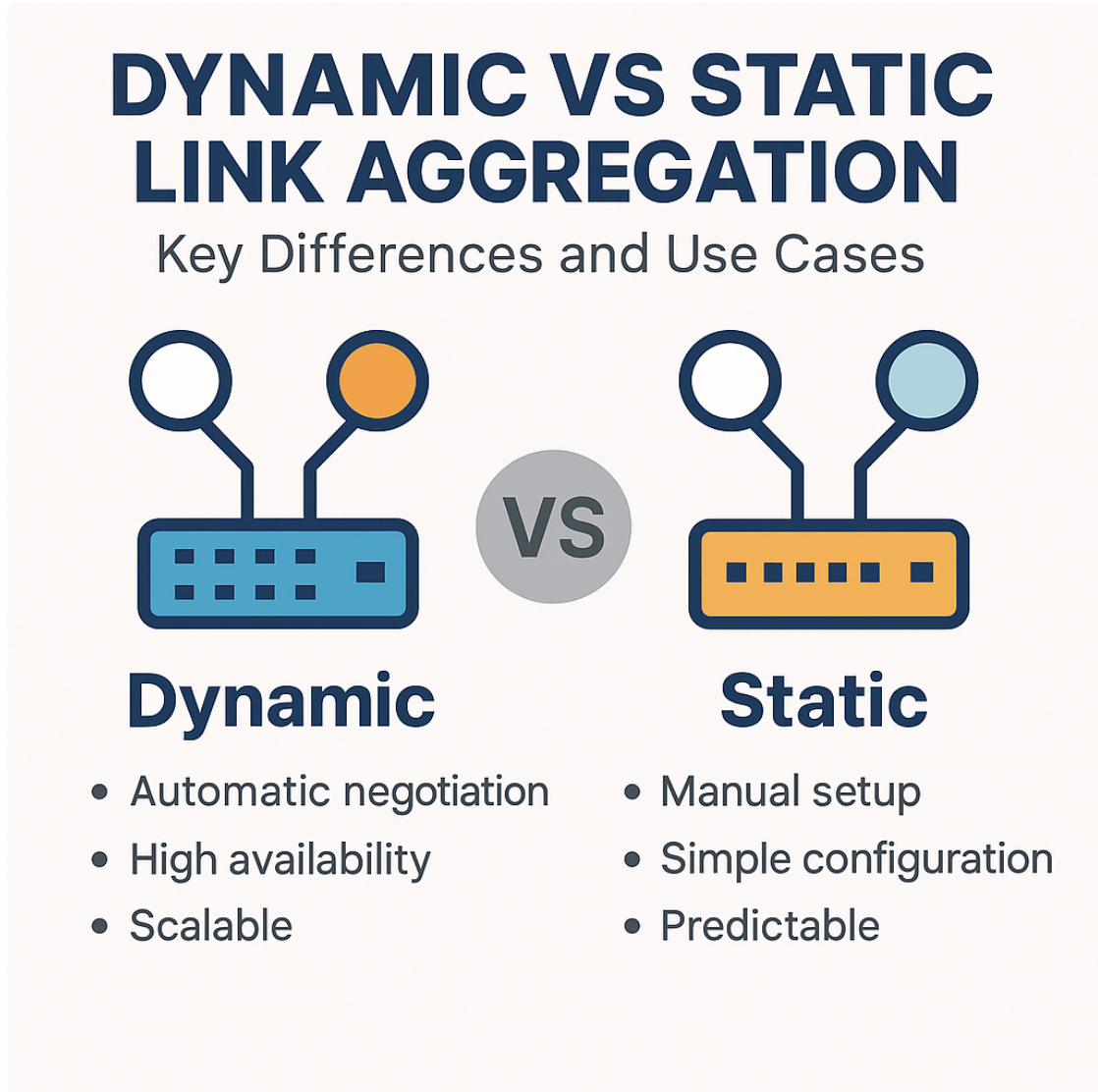 Dynamic vs Static Link Aggregation: Differences & Use Cases