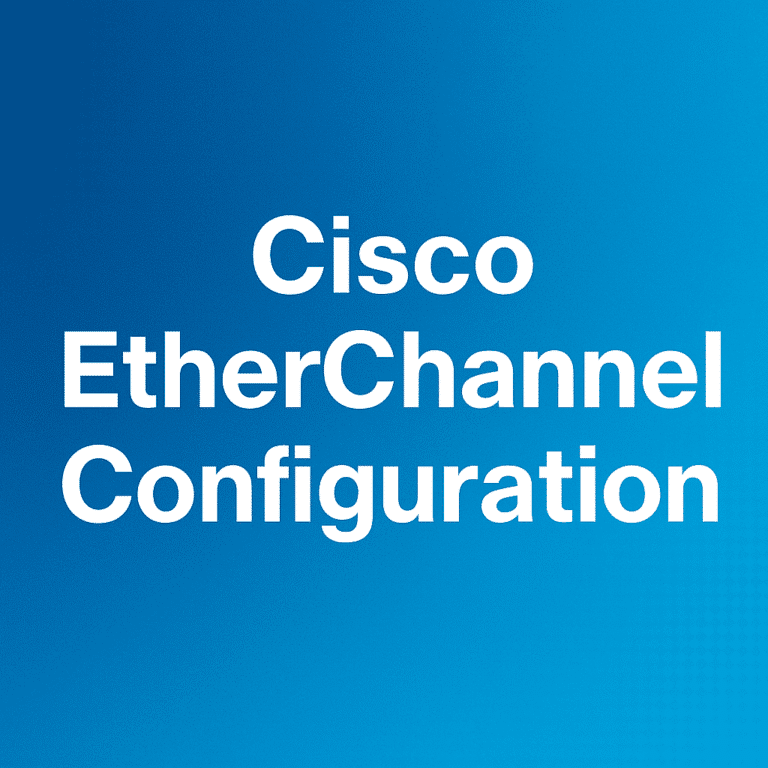 Cisco EtherChannel Configuration on C9300 Series Switches