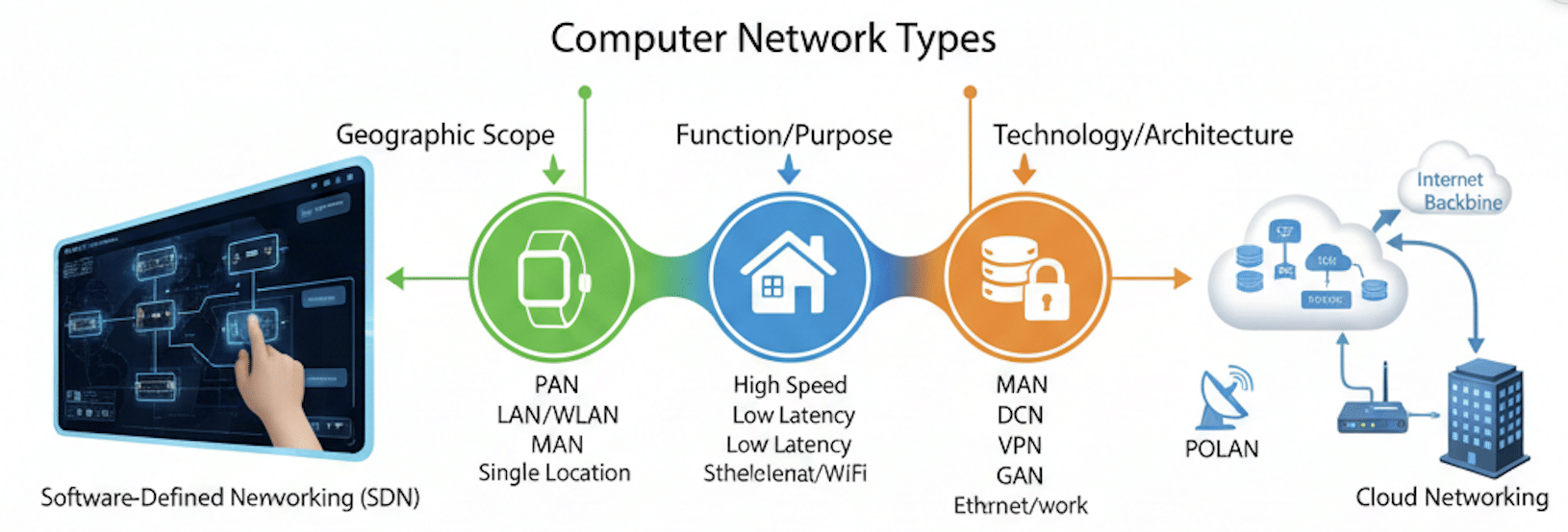 12 Types of Computer Networks: LAN, WAN, SAN, DCN Guide