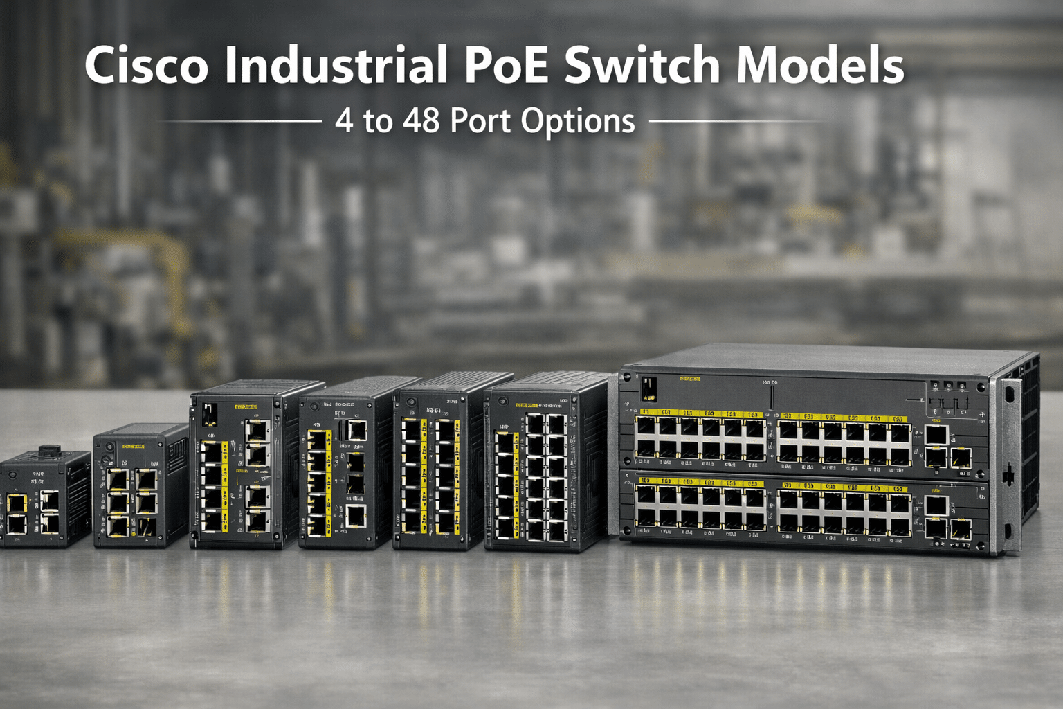 Cisco Industrial PoE Switch Guide: 8, 16, 24 to 48 Ports