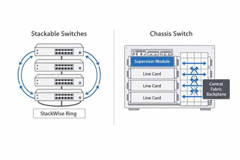 Cisco Stacking vs Chassis Switch: Fixed vs Modular Guide