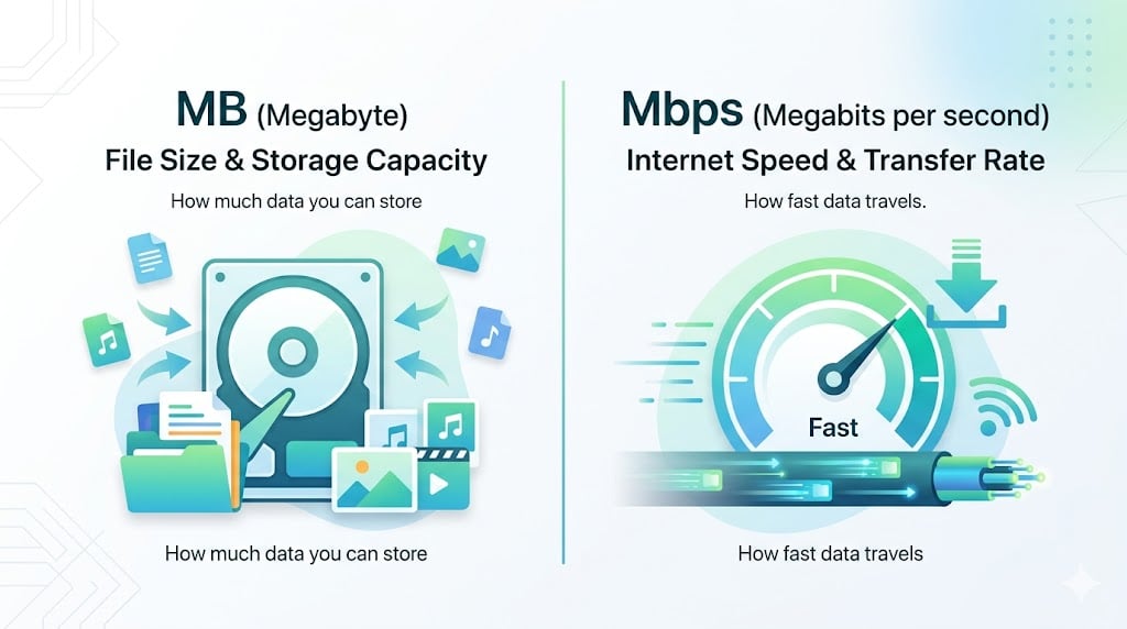 MB vs Mbps: File Size vs Internet Speed Explained