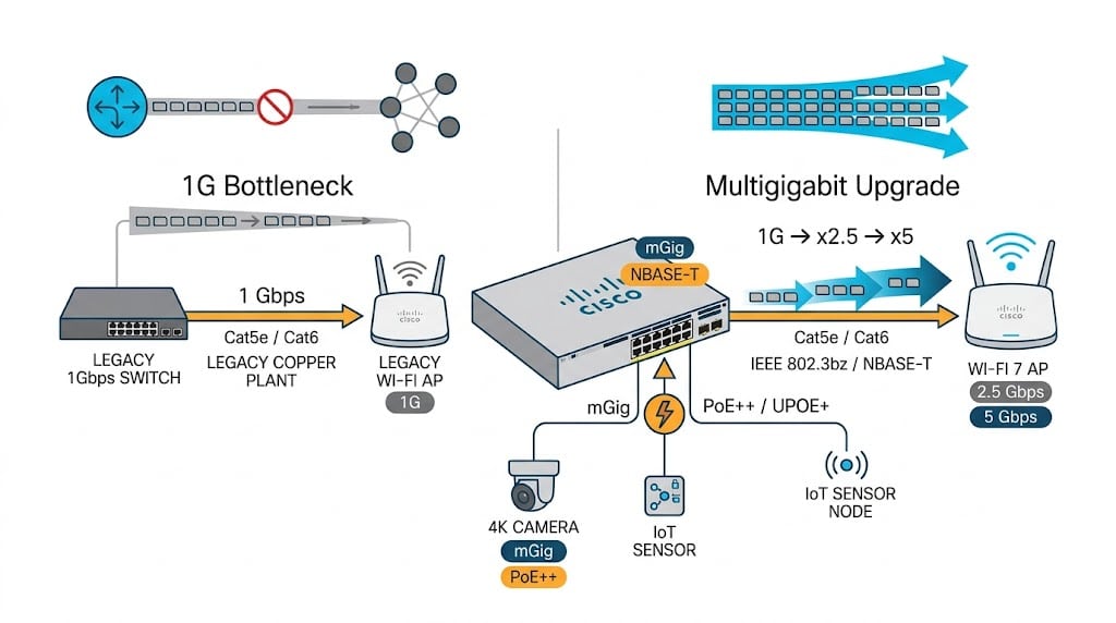 What Is a Cisco Multigigabit Switch? Enterprise Upgrade Guide
